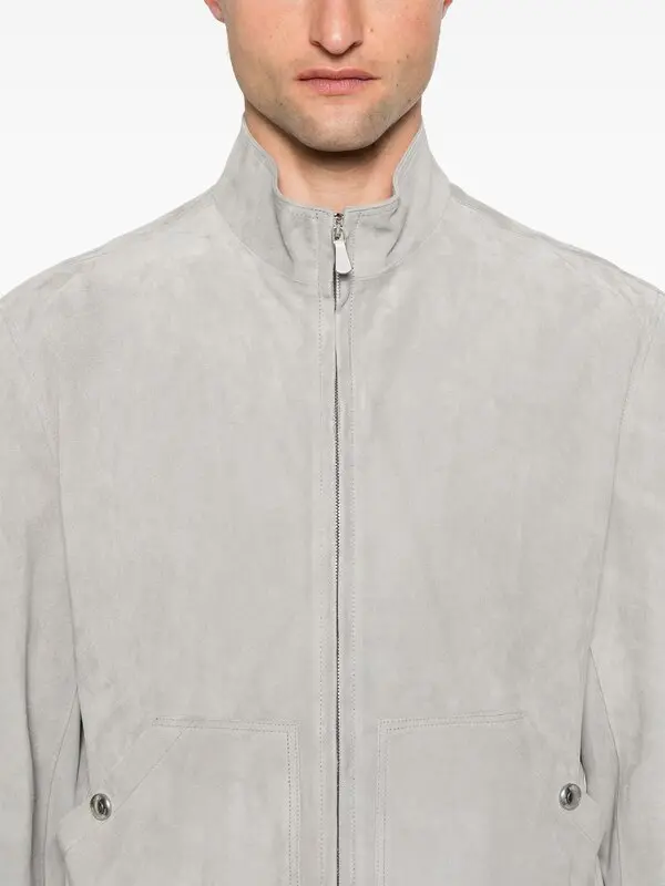 Eleventy Suede Jacket - Grey