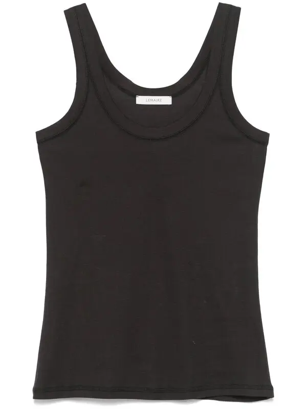LEMAIRE Cotton Tank Top - Black