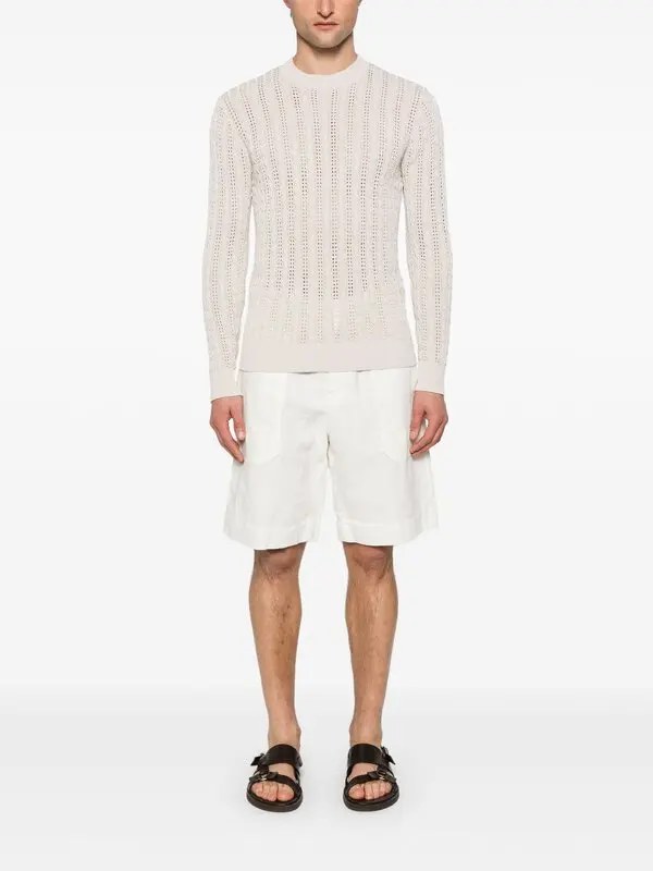 Eleventy Open-knit Sweater - Neutrals