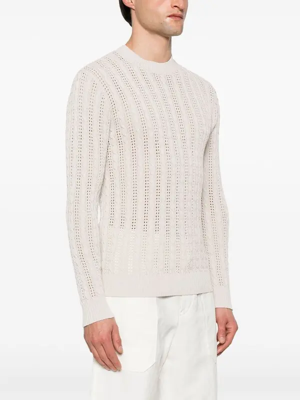 Eleventy Open-knit Sweater - Neutrals