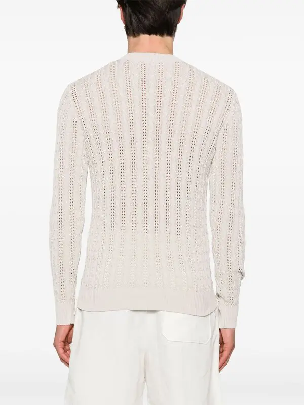 Eleventy Open-knit Sweater - Neutrals