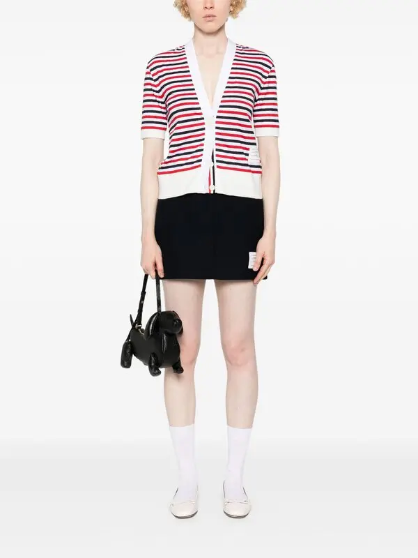 Thom Browne Striped Linen Cardigan