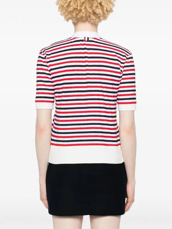 Thom Browne Striped Linen Cardigan