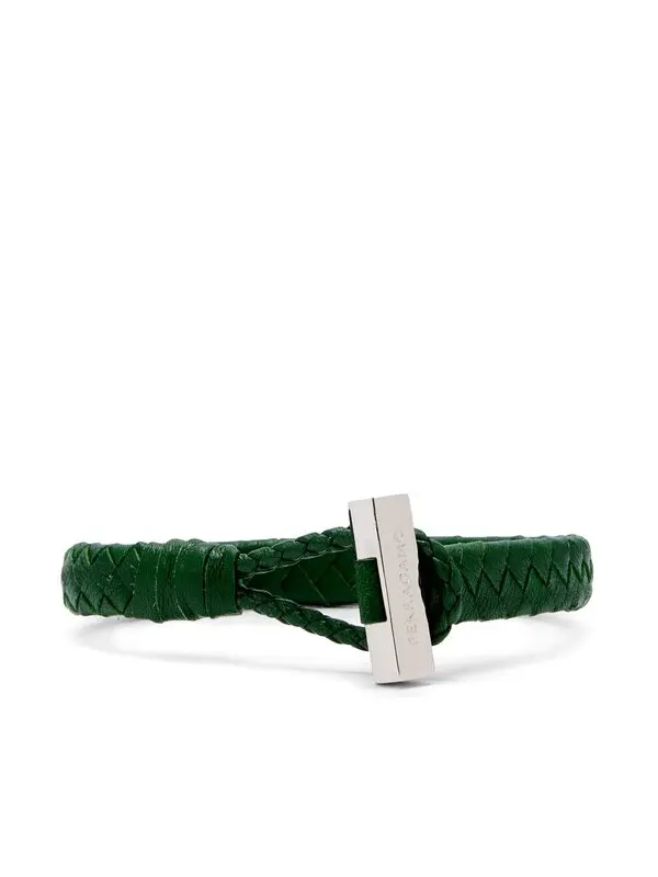 FERRAGAMO Leather Bracelet - Silver