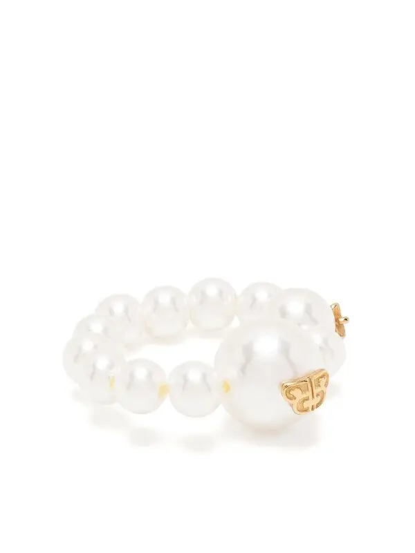 A BATHING APE Star-motif Beaded Ring - White