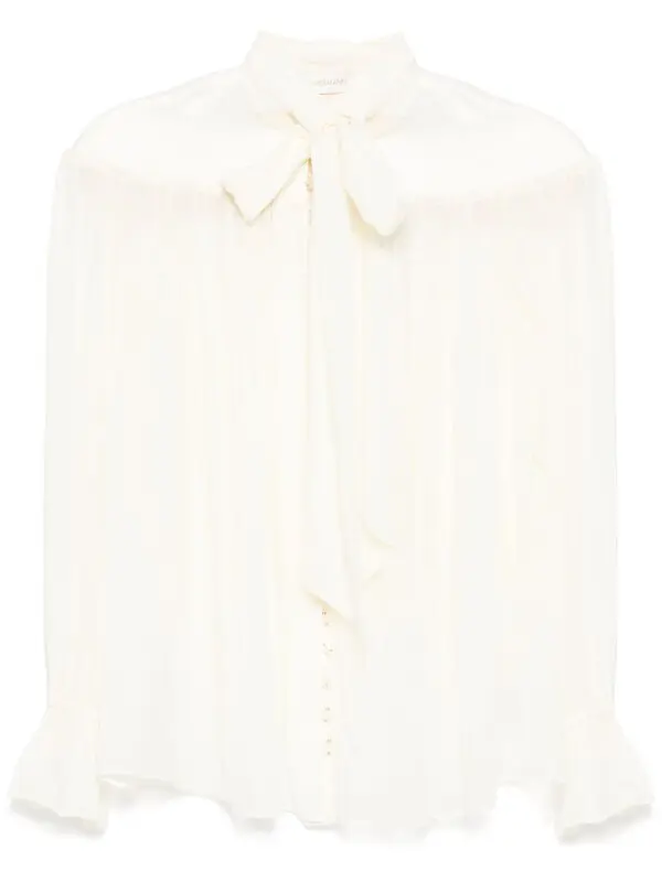 Zimmermann Shimmering Button Blouse - Neutrals