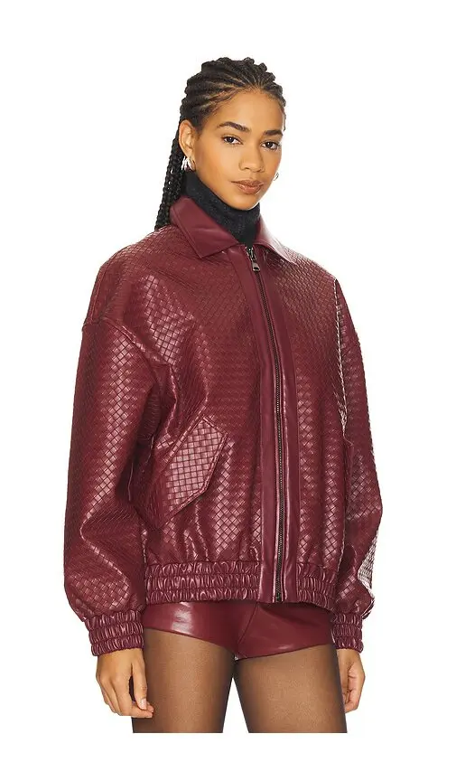 Lioness Kenny Bomber Jacket - Burgundy | Editorialist
