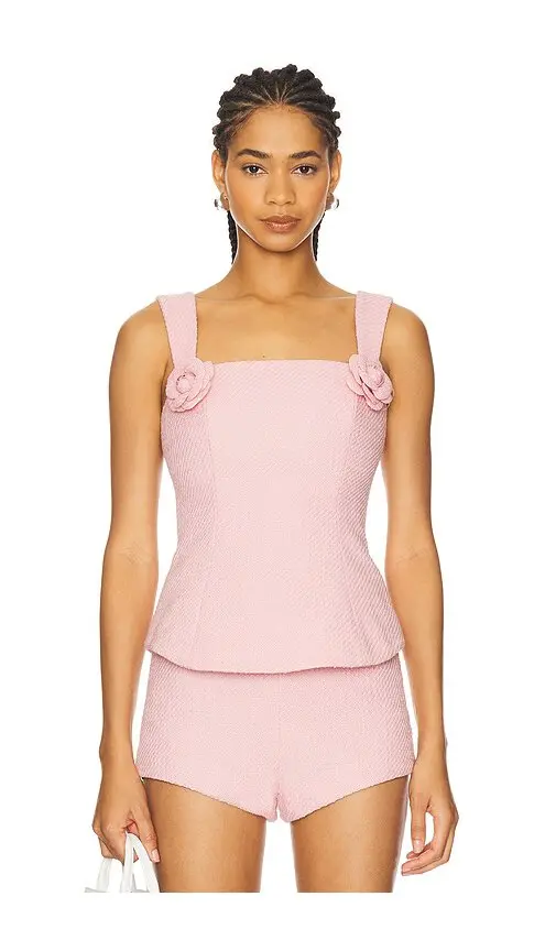 Majorelle Clemence Top With Rosette Accent