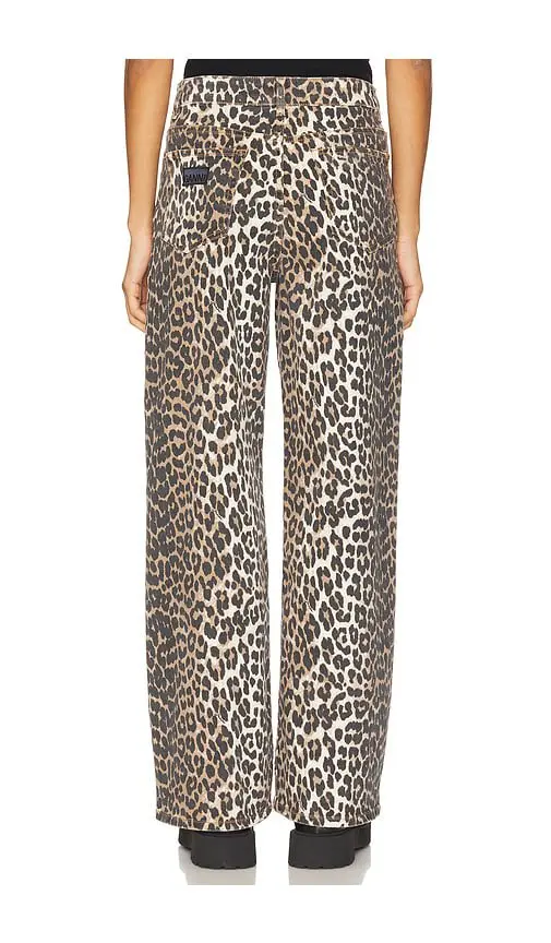 GANNI Izey Wide Leg Jeans - Brown