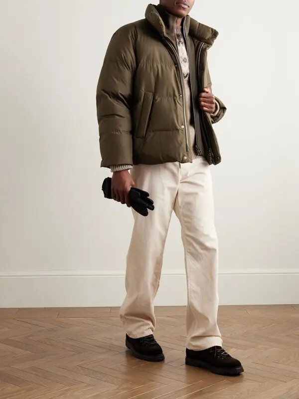 Loro Piana Lucio Quilted Storm System® Silk Jacket