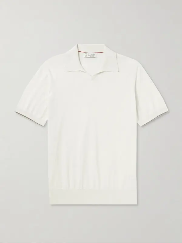 Brunello Cucinelli Cotton Polo Shirt - Neutrals