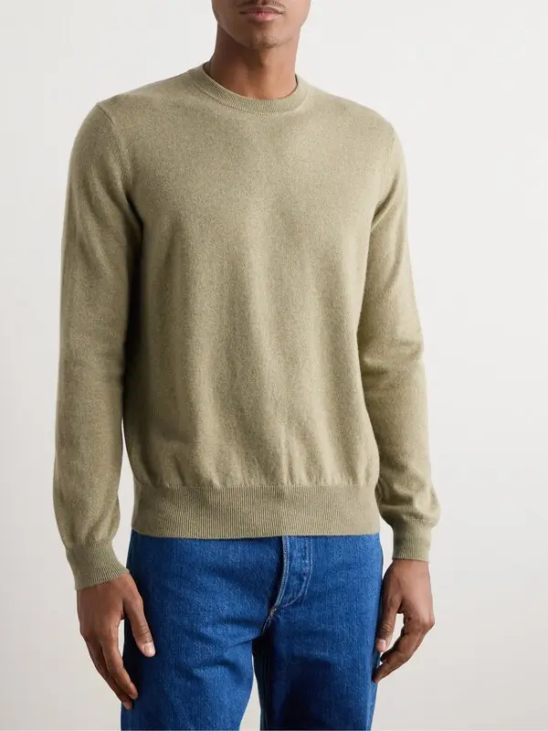Loro Piana Slim-fit Baby Cashmere Sweater - Green