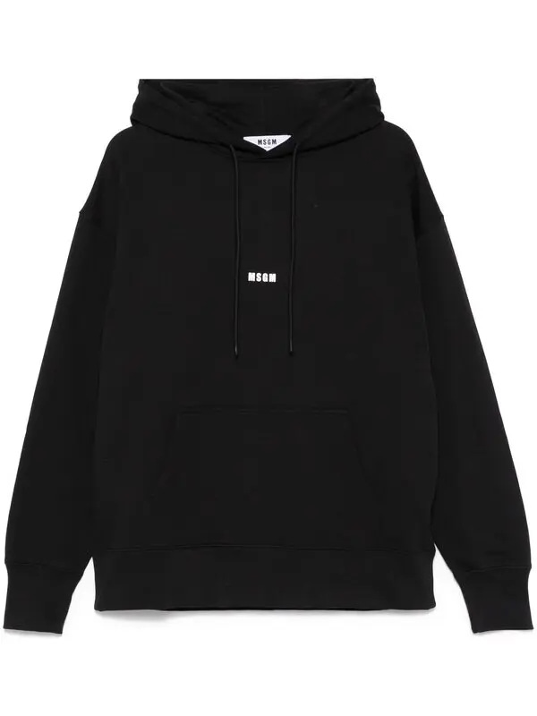 MSGM Logo-print Hoodie - Black