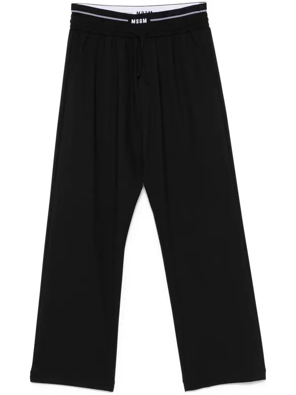 MSGM Logo-waistband Trousers