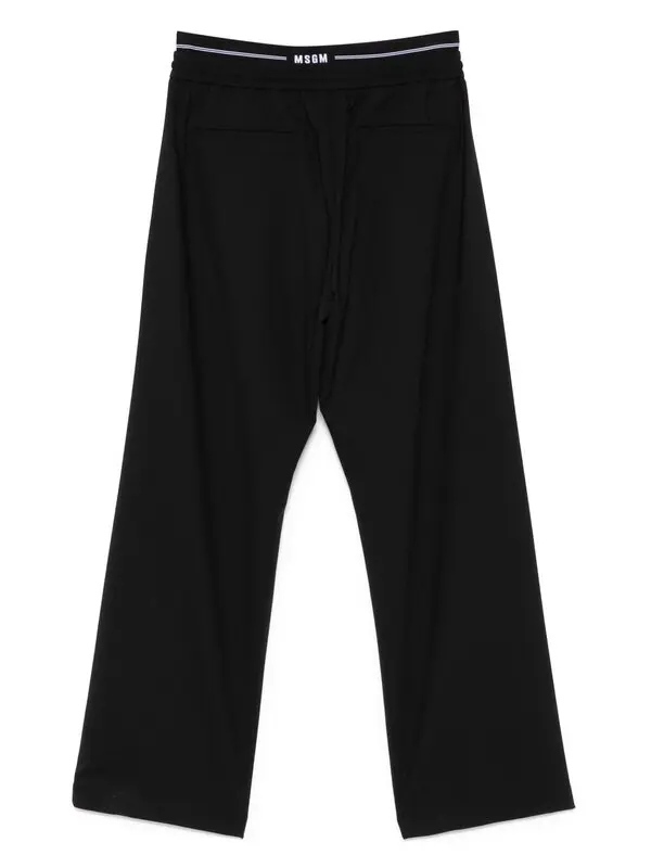 MSGM Logo-waistband Trousers