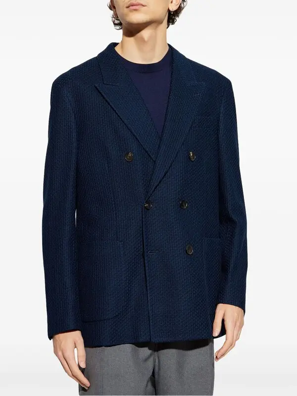 Etro Double-breasted Blazer - Blue