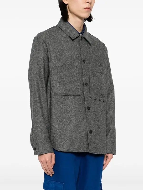 Maison Kitsuné Flannel Shirt Jacket - Grey