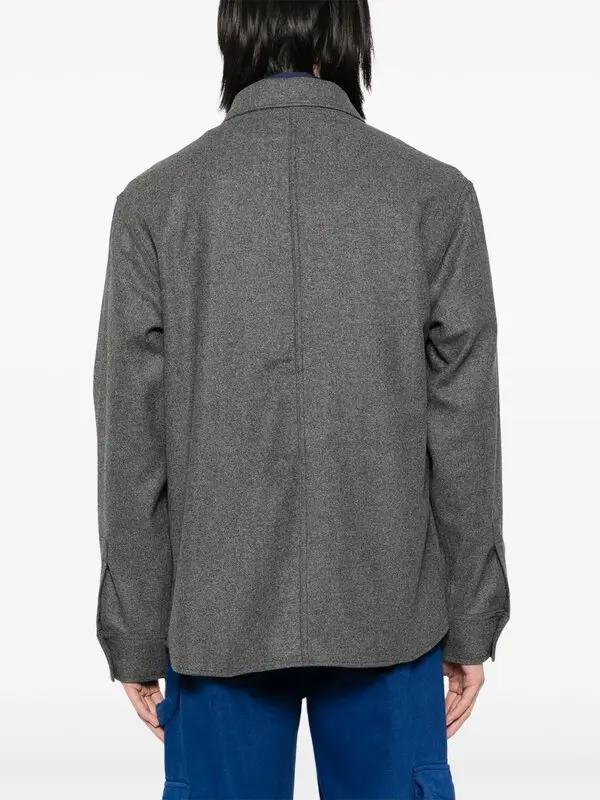 Maison Kitsuné Flannel Shirt Jacket - Grey