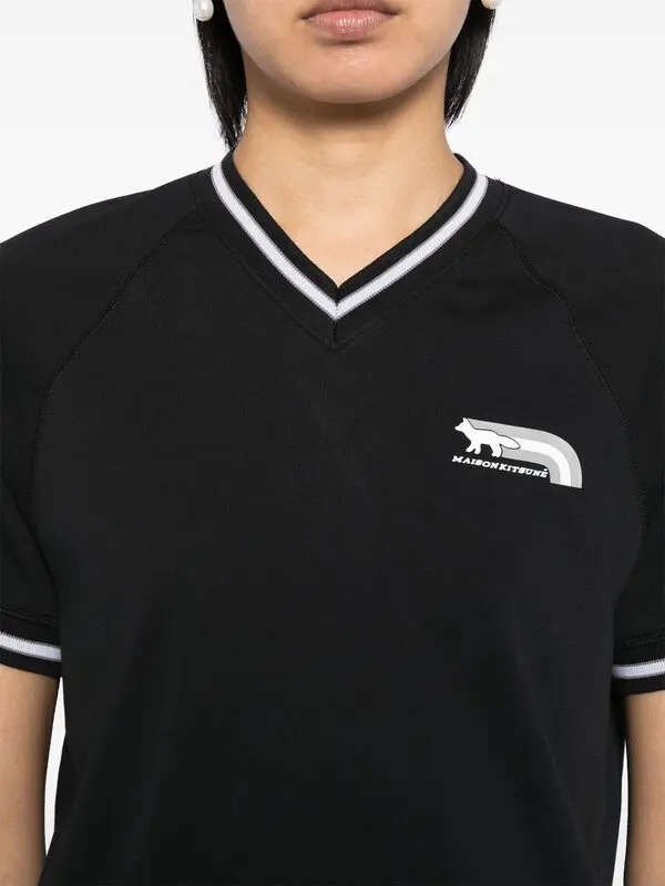 Maison Kitsuné Flash Fox Raglan T-shirt - Black