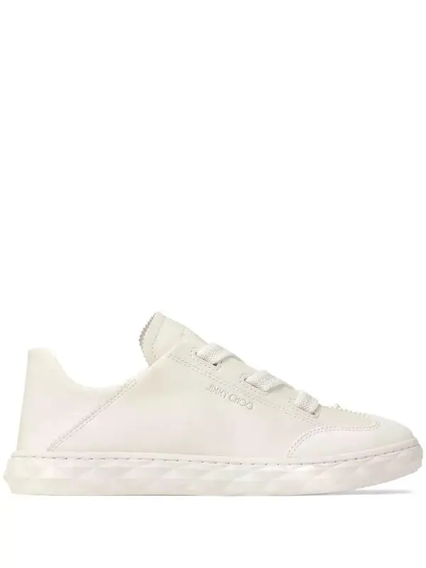 JIMMY CHOO Diamond Light Leather Sneakers - Neutrals