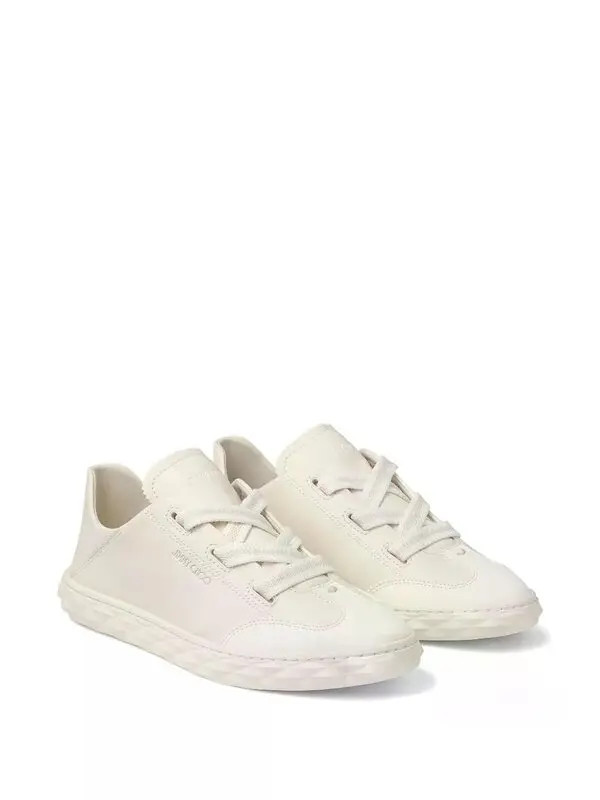 JIMMY CHOO Diamond Light Flex Leather Lace-up Sneakers - Neutrals