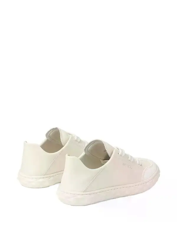 JIMMY CHOO Diamond Light Flex Leather Lace-up Sneakers - Neutrals
