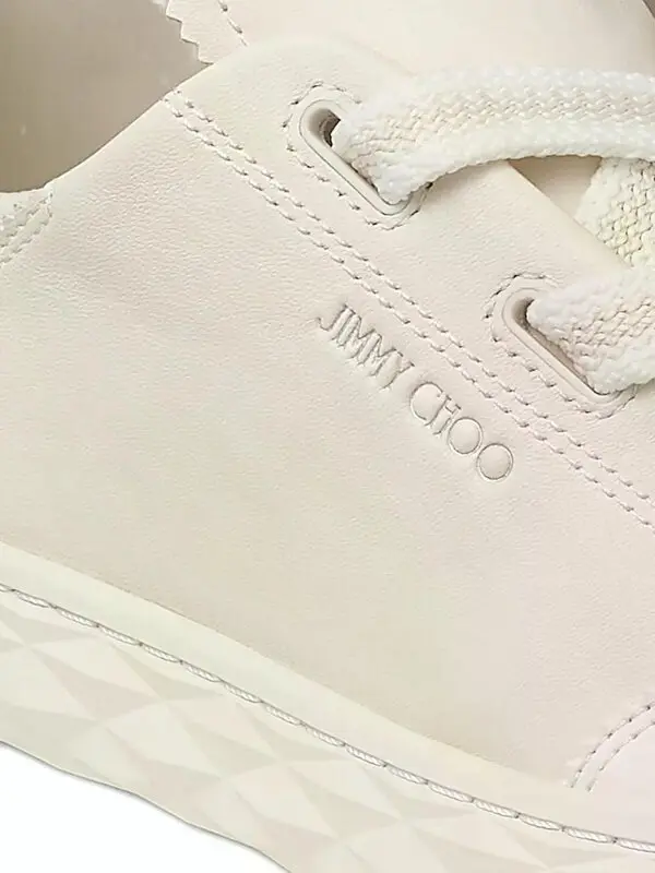 JIMMY CHOO Diamond Light Flex Leather Lace-up Sneakers - Neutrals