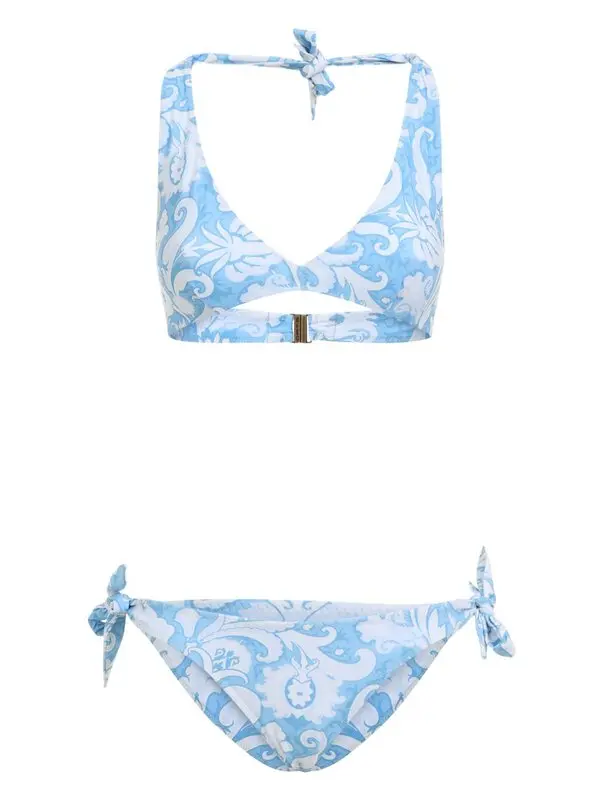 Etro Paisley-print Bikini - Blue