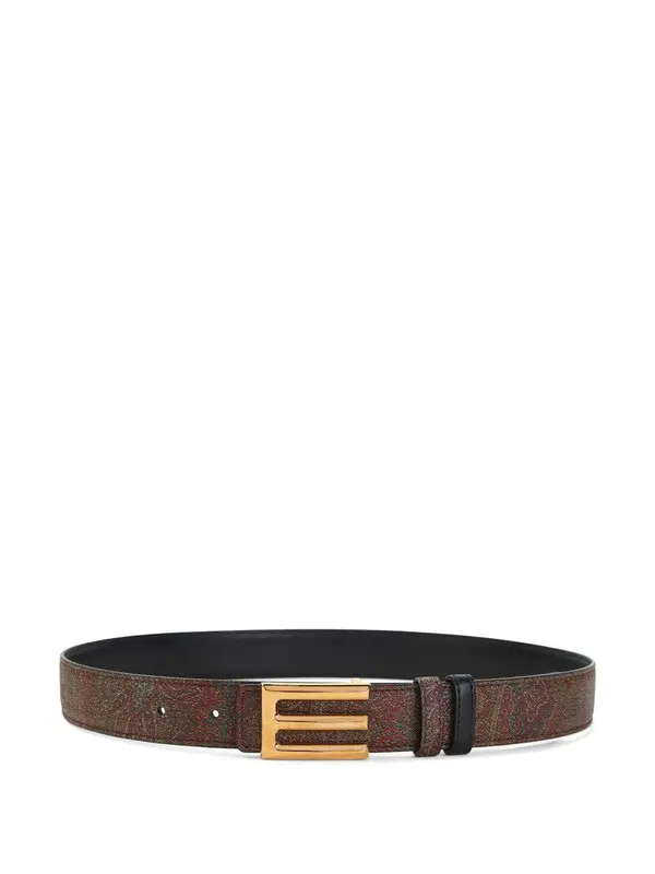 Etro Logo Buckle Belt - Brown