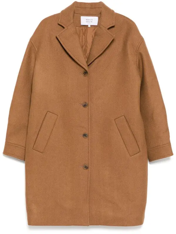 Maison Kitsuné Wool Coat - Neutrals