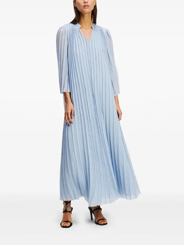 karl lagerfeld pleated dress KARL LAGERFELD Paris Womens Pleated Black and White Midi Casual Dress,  Black Soft White, X-Small US at Amazon Women's Clothing store