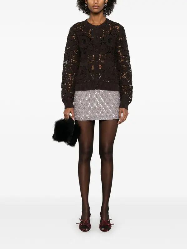 P.a.r.o.s.h Sequinned Mini Skirt