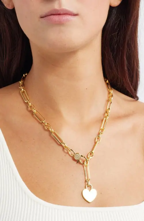 Nordstrom Bold Chain Heart Lariat Necklace