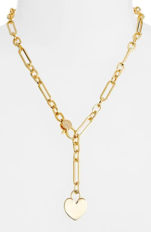 Nordstrom Bold Chain Heart Lariat Necklace