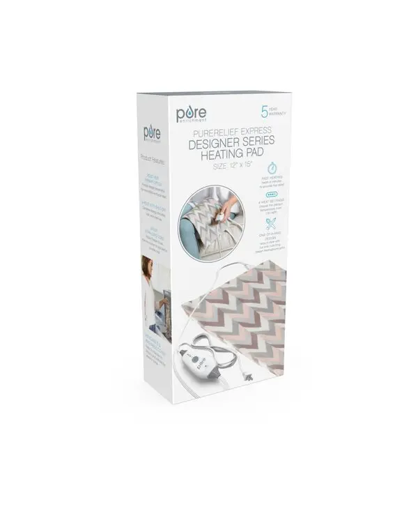 PURE ENRICHMENT Purerelief Express Designer Series 12" X 15" Heating Pad - Desert