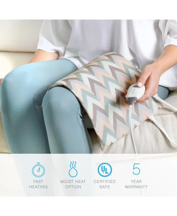PURE ENRICHMENT Purerelief Express Designer Series 12" X 15" Heating Pad - Desert