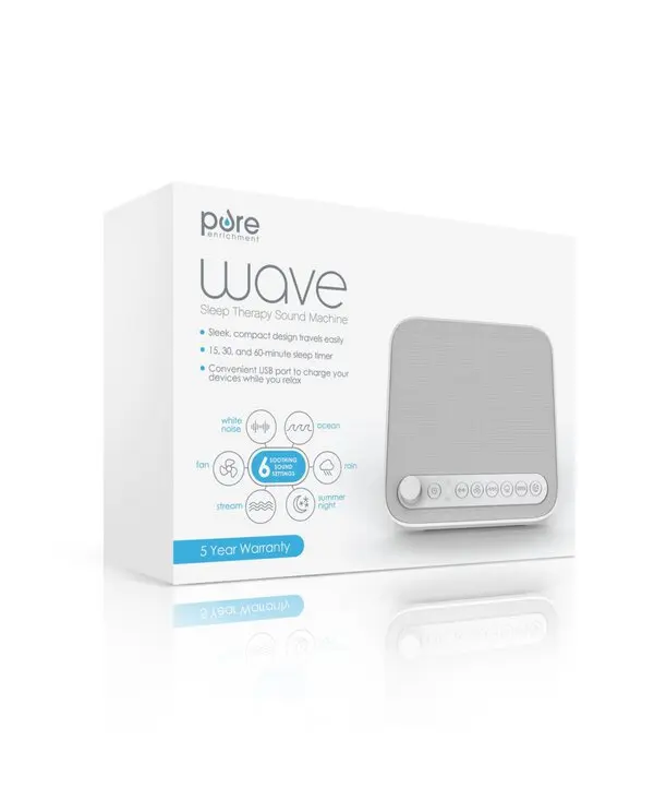 PURE ENRICHMENT Wave Sleep Therapy Sound Machine Black