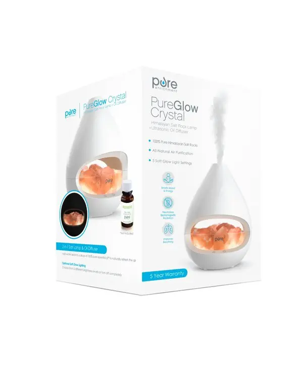 PURE ENRICHMENT Pureglow Crystal Salt Lamp & Diffuser