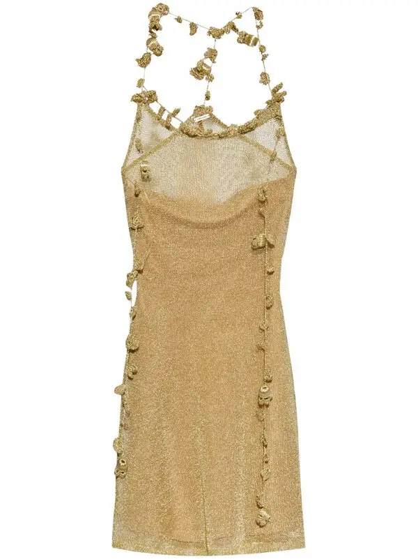 Cult Gaia Alonza Knit Dress In Gold | Editorialist