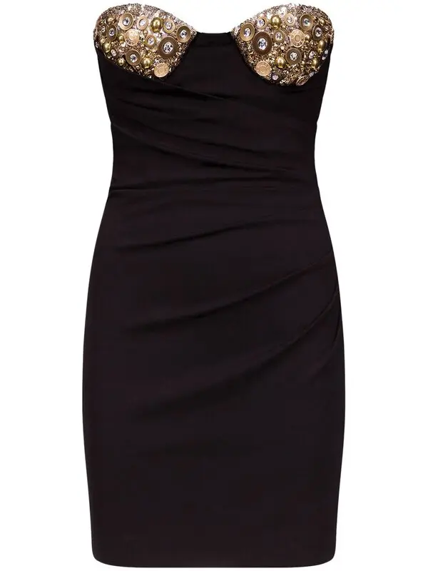 AREA Crysta-embellished Minidress