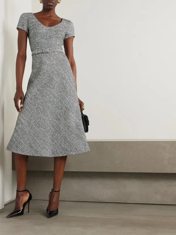 alessandra rich sequin dress Sequined open-back gown in silver - Alessandra Rich