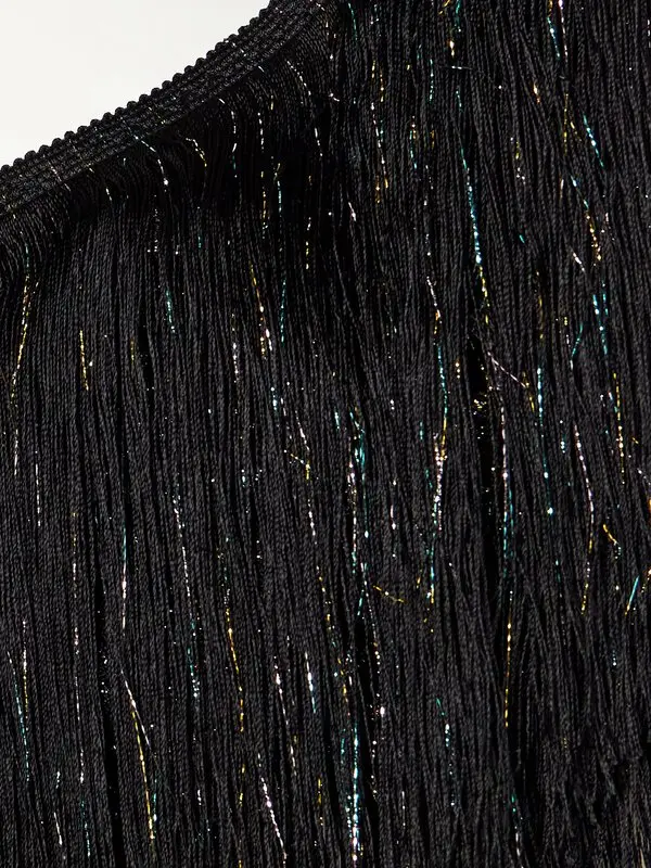 Missoni Fringed Striped Metallic Crochet-knit Bikini