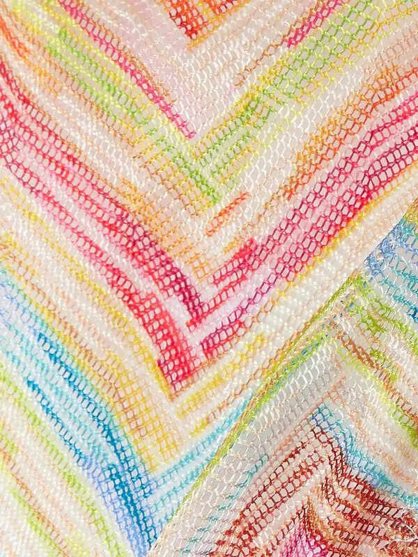 Missoni Striped Metallic Crochet-knit Triangle Bikini - Multi