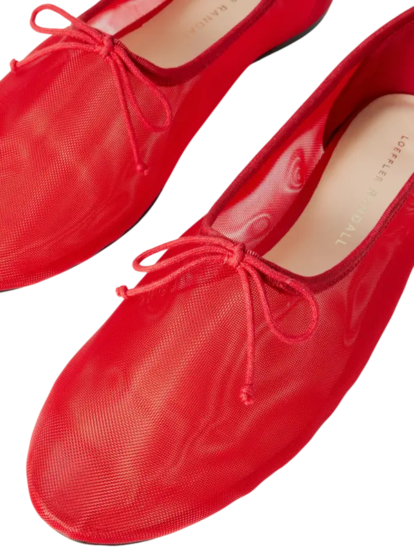 LOEFFLER RANDALL Landon Mesh Ballet Flats - Red