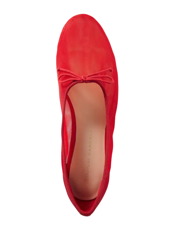 LOEFFLER RANDALL Landon Mesh Ballet Flats - Red