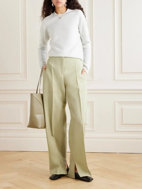 JIL SANDER Crepe Wide-leg Pants