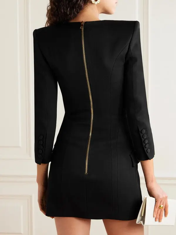 Balmain Button-embellished Mini Dress