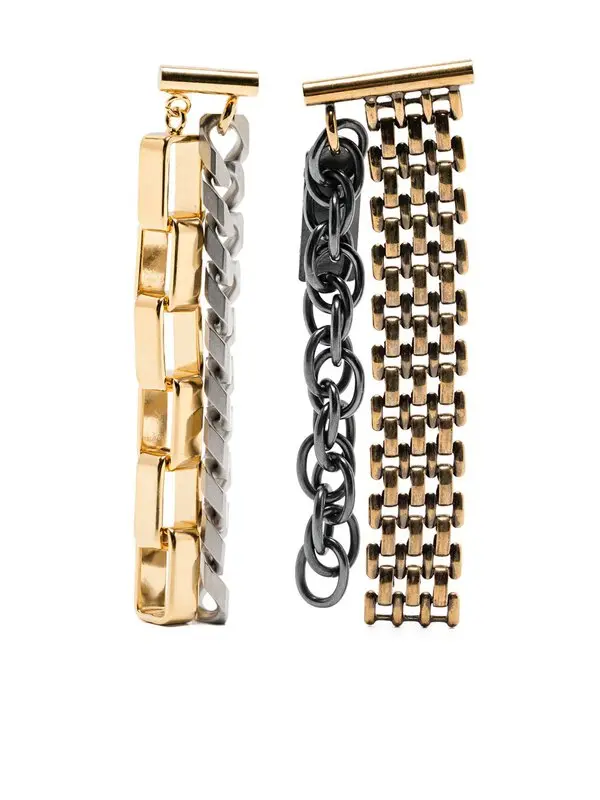 MAISON MARGIELA Chain-link Dangle Earrings - Silver