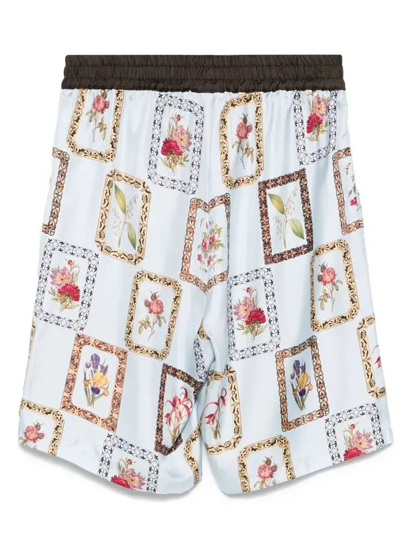 PIERRE-LOUIS MASCIA Printed Silk Shorts