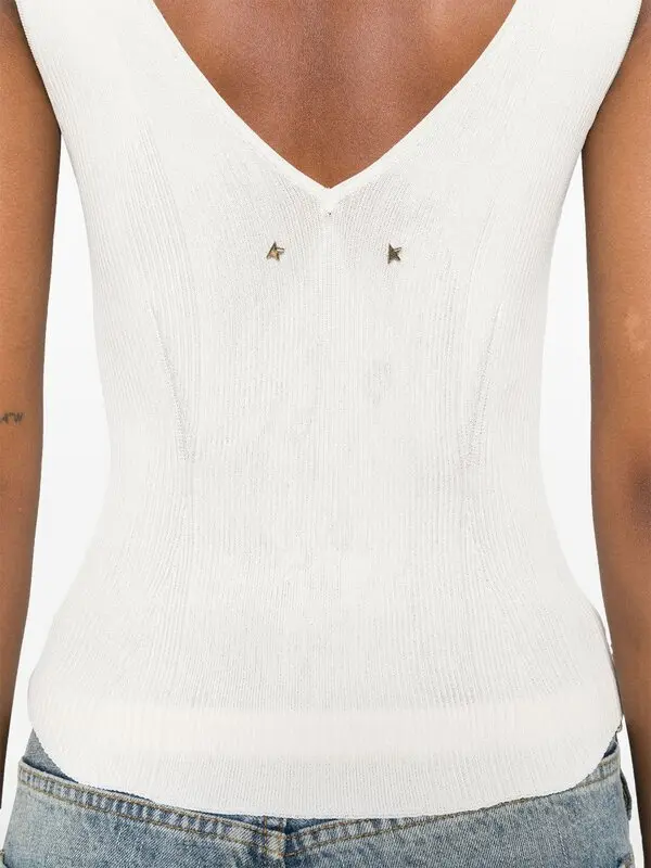 GOLDEN GOOSE Ribbed Tank Top